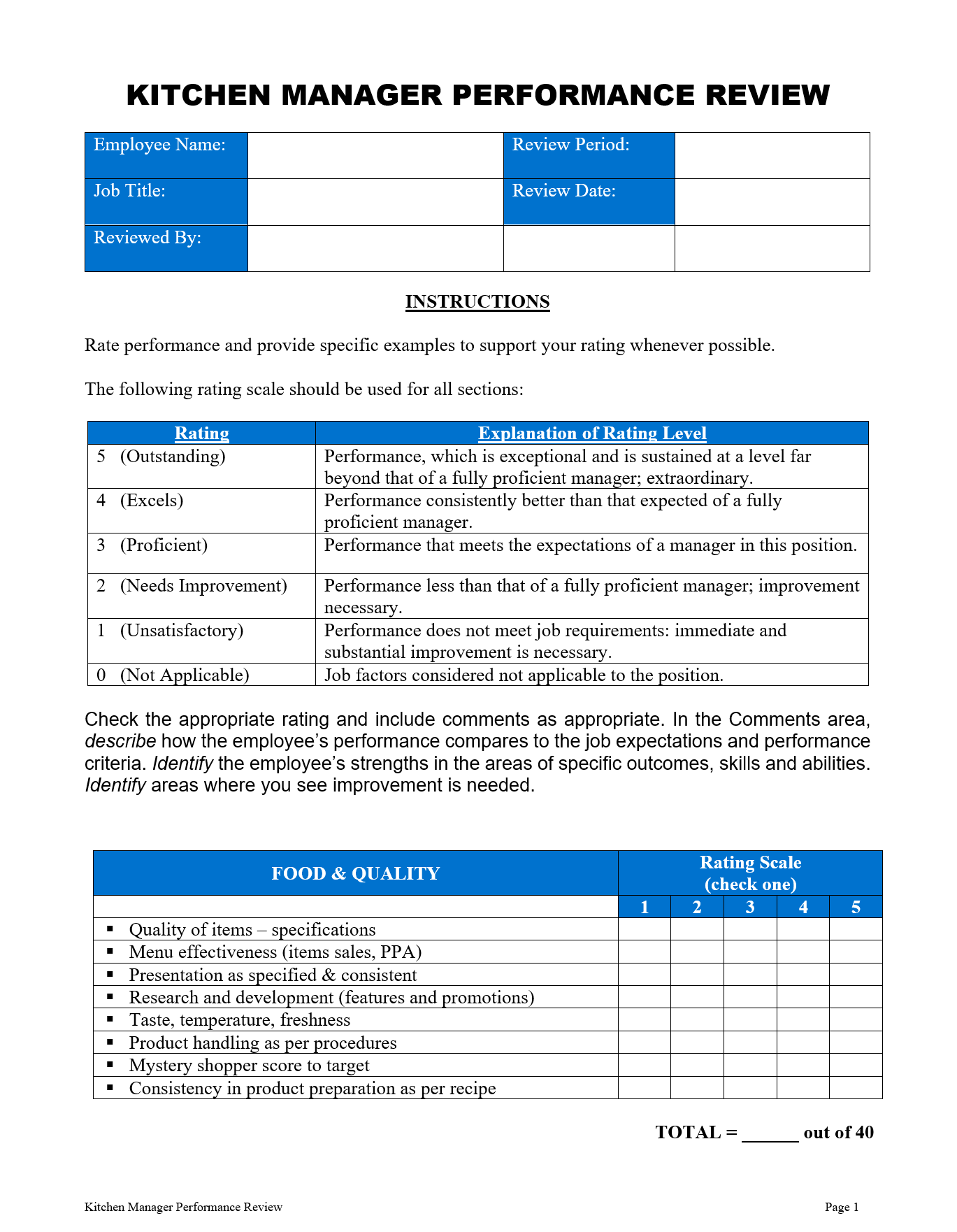 Yourdesignadvantage Marketing Manager Performance Review
