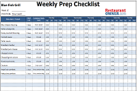 Weekly Prep Checklist